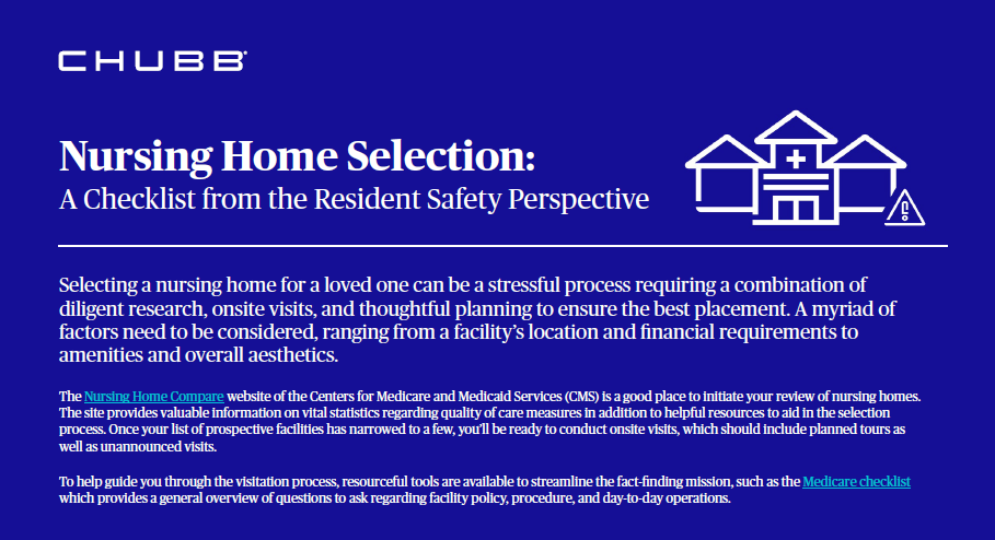 Long Term Care Facilities Insurance | Chubb