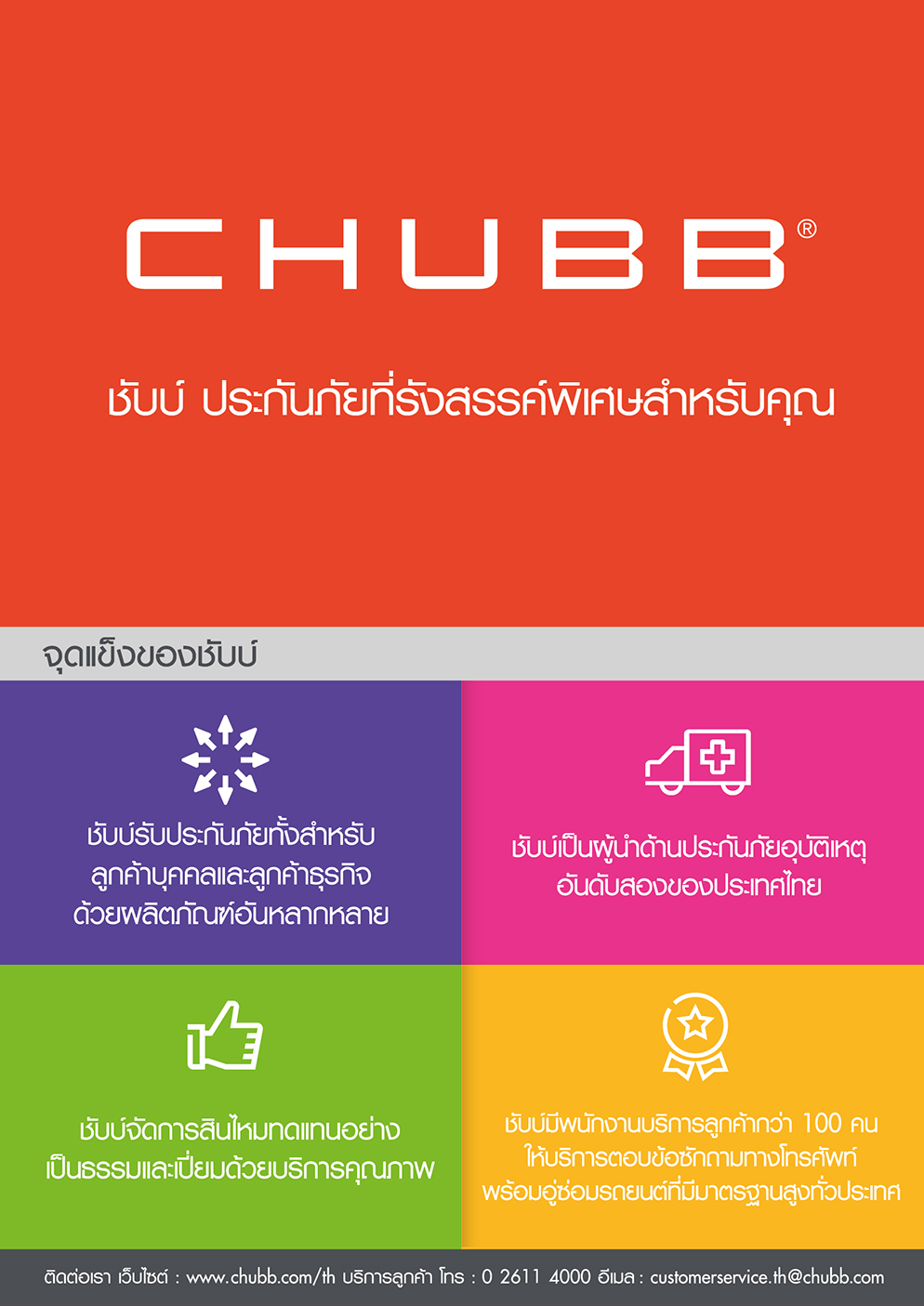 เกี่ยวกับ ชับบ์สามัคคีประกันภัย - ในประเทศไทย