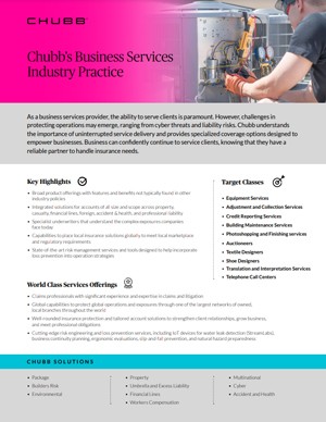 Insurance for Business Services | Chubb