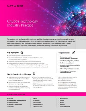 Insurance for Technology Companies | Tech Insurance | Chubb