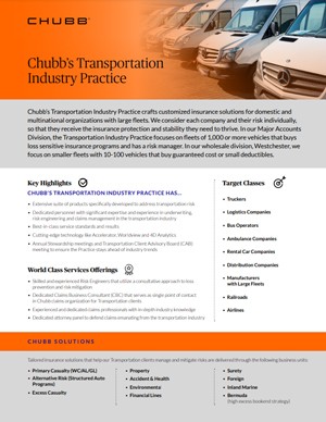Transportation Insurance | Chubb