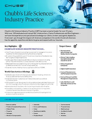 Life Sciences Insurance | Chubb
